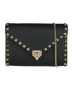 Valentino Garavani Rockstud Foldover Top Mini Clutch Bag