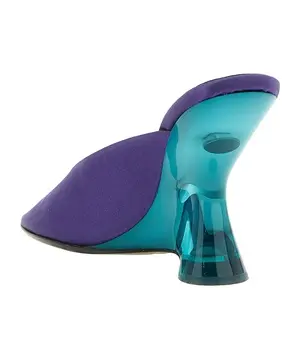 Dries Van Noten Open-toe Sculptural Wedge Sandals - Blue