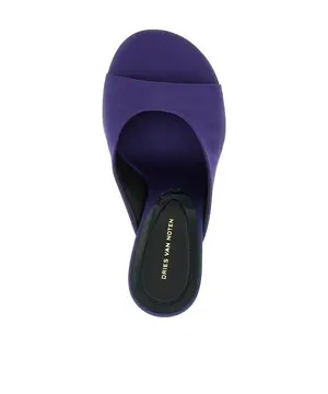 Dries Van Noten Open-toe Sculptural Wedge Sandals - Blue