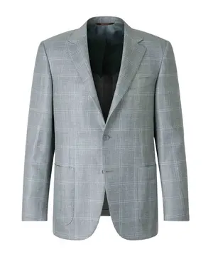 Canali American Straight Plaid Blazer - Gray