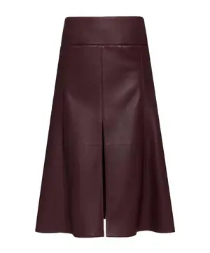 Alaïa Slit Midi Skirt - Plum
