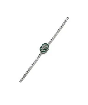 Gucci Interlocking G Enamel Charm Bracelet - White