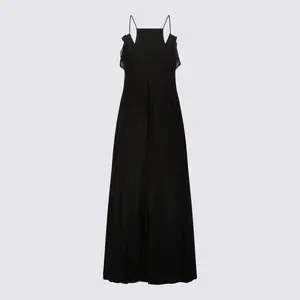 Isabel Marant Étoile V-neck Spaghetti Strap Maxi Dress - Black