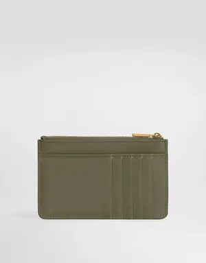 Dolce & Gabbana Dolce Gabbana Logo Plate Zipped Cardholder - Green