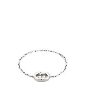 Gucci Interlocking G Sterling Silver Bracelet - White