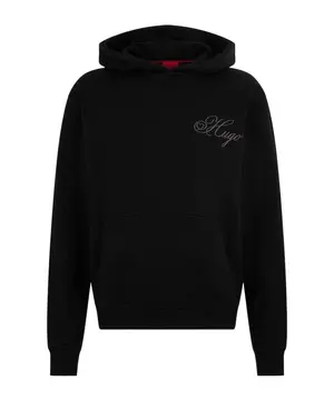 Hugo Boss Logo Embroidered Cotton Hoodie
