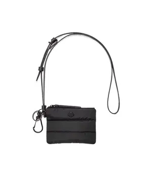 Moncler Caradoc Card Metal Logo Holder - Black
