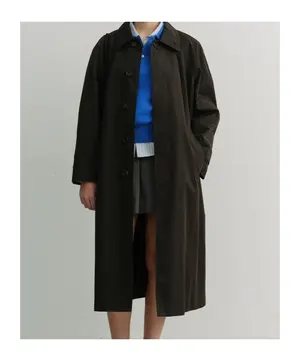 DUNST Buttoned Coat - Black