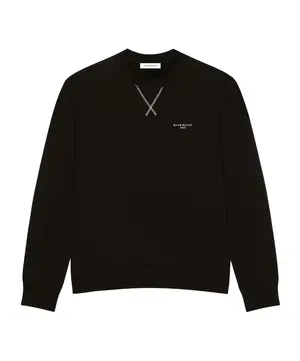 Givenchy Paris Seam Crewneck Sweatshirt - Black