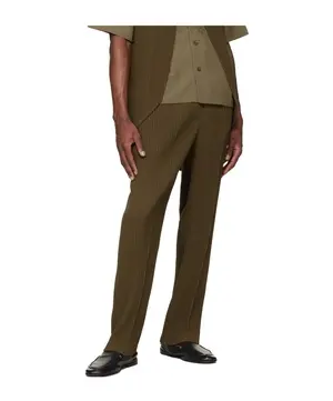 Issey Miyake Homme Plissé Pleated Tuxedo Pants