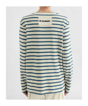 JIL SANDER Striped Crew-neck T-shirt - Cornsilk