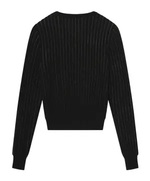 FRAME Sheer Ribbed Knitted Sweater