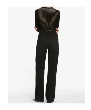 FRAME Sheer Ribbed Knitted Sweater