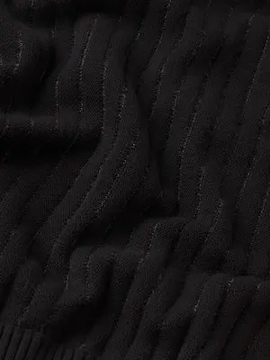 FRAME Sheer Ribbed Knitted Sweater