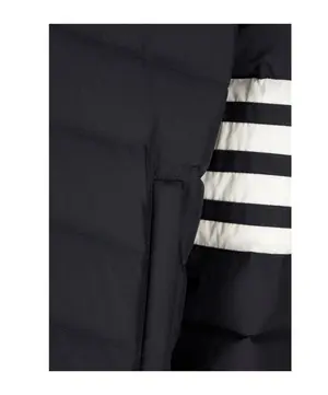 Thom Browne Long-sleeved Cotton-padded Jacket With Signature Stripes