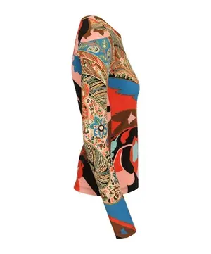 Etro Paisley Print Long Sleeve Top