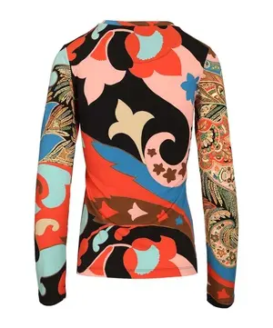 Etro Paisley Print Long Sleeve Top