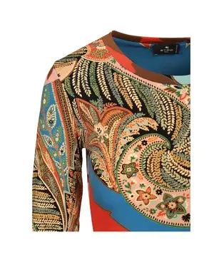 Etro Paisley Print Long Sleeve Top
