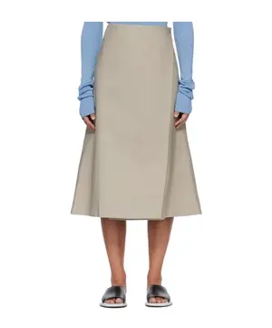 RIER Cotton A-line Skirt With Wrap Design