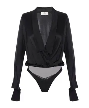Elisabetta Franchi Tie Detailed Bodysuits