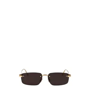 Dior Rimless Rectangular Sunglasses - Yellow