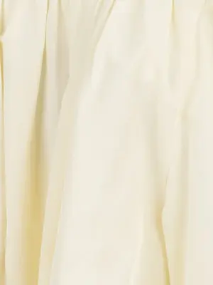 FORTE_FORTE Off-the-shoulder Pleated Blouse