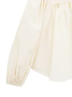 FORTE_FORTE Pleated Long-sleeved Top - Ivory