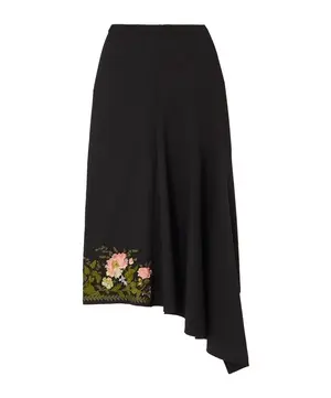 Erdem Ambrosia Asymmetrical Midi Skirt