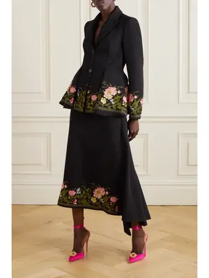 Erdem Ambrosia Asymmetrical Midi Skirt