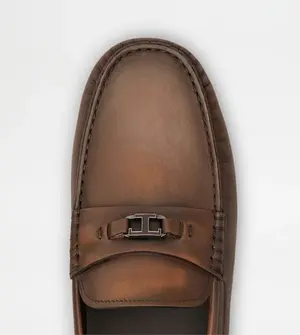 TOD'S City Gommino Loafers With Logo Detail - Brown