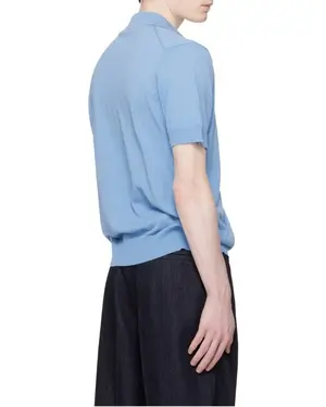 VIVIENNE WESTWOOD Buttoned Short-sleeve Knitted Sweater - Blue