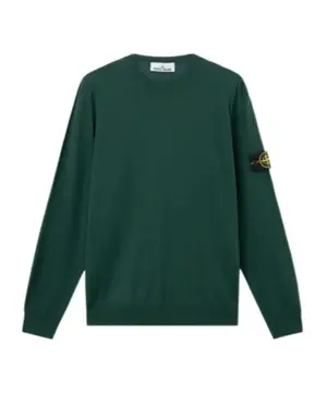 Stone Island Crew Neck Patch Sweater - Juniper