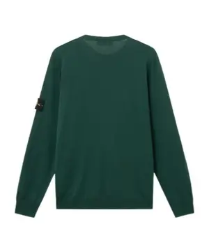 Stone Island Crew Neck Patch Sweater - Juniper