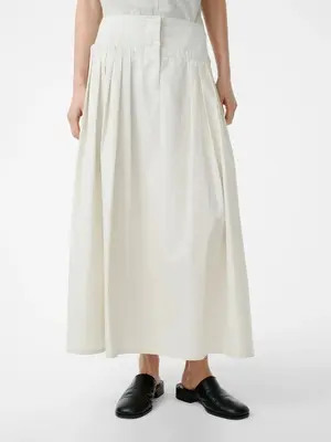 Studio Nicholson Agat Pleated Skirt - Bone