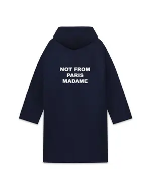 Drole De Monsieur Drôle De La Parka Slogan Parka - Navy Blue