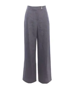 Eleventy Pleated Wide-leg Trousers