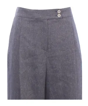 Eleventy Pleated Wide-leg Trousers