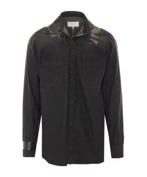 MAISON MARGIELA Long Sleeve Patch Detail Shirt