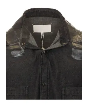 MAISON MARGIELA Long Sleeve Patch Detail Shirt