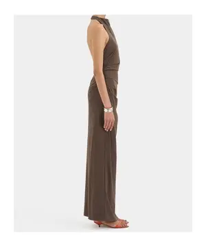 SIR. Halterneck Ruched Maxi Dress