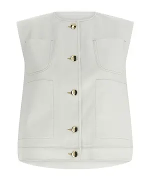 Fabiana Filippi Denim Knit Buttoned Jacket