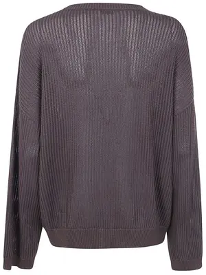 Brunello Cucinelli Long Sleeve Jumper With Ribbed Collar