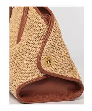 COCCINELLE Tylde Woven Tote Bag - Nude