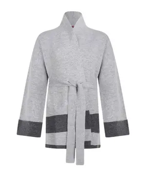 Max Mara Belted Cardigan With Stand-up Collar