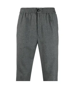 AMI Paris Elasticated Waist Cropped Trousers