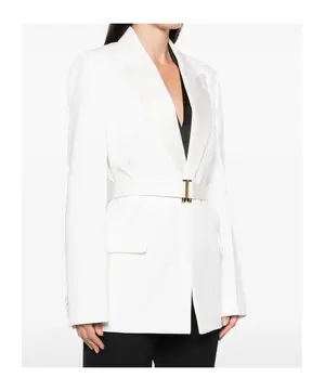 Victoria Beckham Belted Lapel Blazer