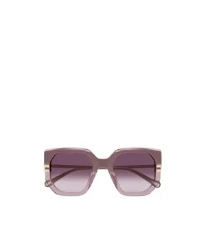 Chloé Eyewear Oversized Square Frame Sunglasses - Pink