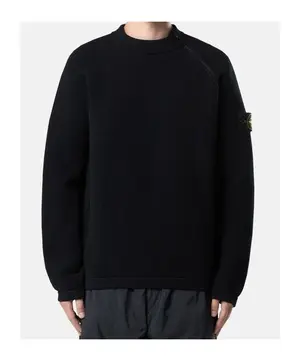 Stone Island Mock Neck Zip Detailed Jumper