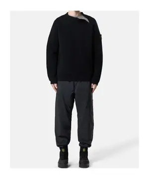 Stone Island Mock Neck Zip Detailed Jumper
