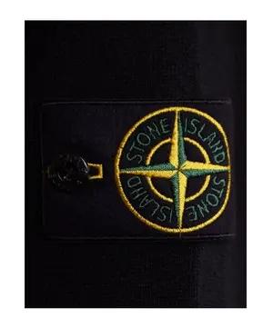 Stone Island Crew Neck Sweater With Raglan Sleeves - Black